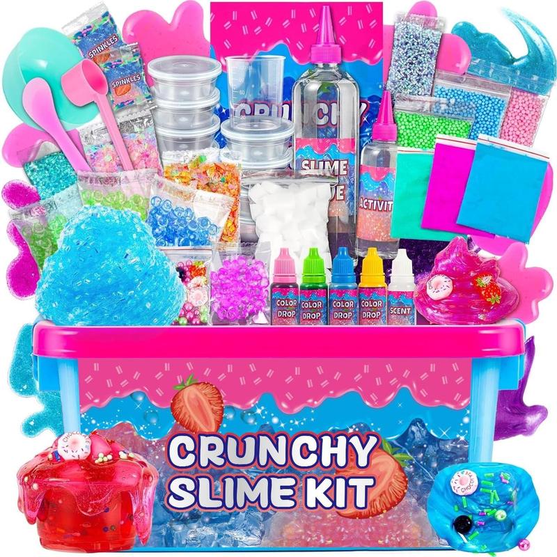 Crunchy Slime Kit,Sparkling Slime Making Kit,Foam, Jelly Cub - TikTok Shop