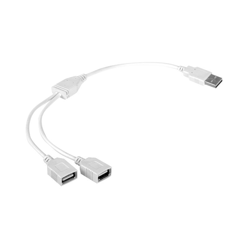 Upgraded USB Male to 2 Female Cable USB Y Splitters Cable Power ...