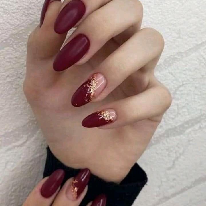 warna WINE/MAROON fake nails earth kuku palsu premium stiletto - Shop ...