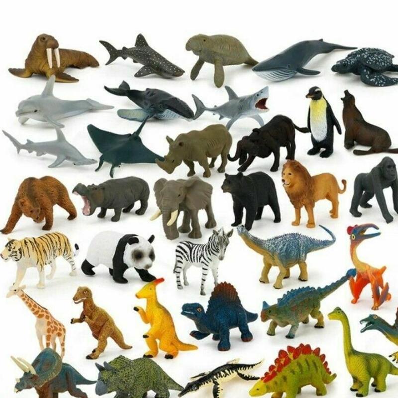 Set Model Zoo Dunia Haiwan Dinosaur Mini, 12 Keping, Mainan Haiwan ...