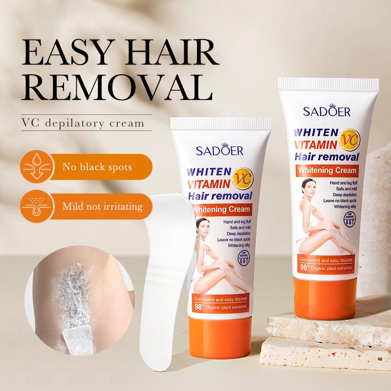 Sadoer Vitamin C Hair Removal Whitening Cream Mild Armpit Hair - TikTok ...