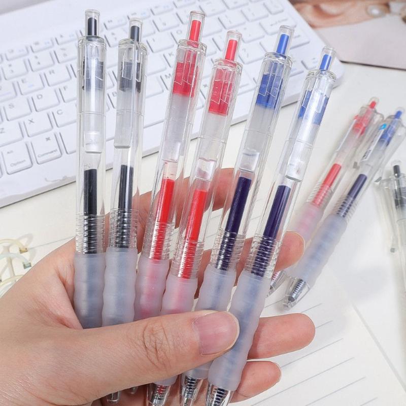 Pen Gel, Cepat kering, Kalis kotoran, Dakwat Hitam / Biru / Merah ...