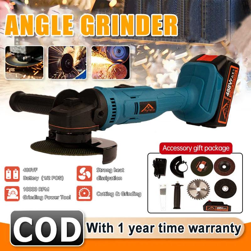 Hyreto Brushless Cordless Angle Grinder Portable Grinding Machine ...