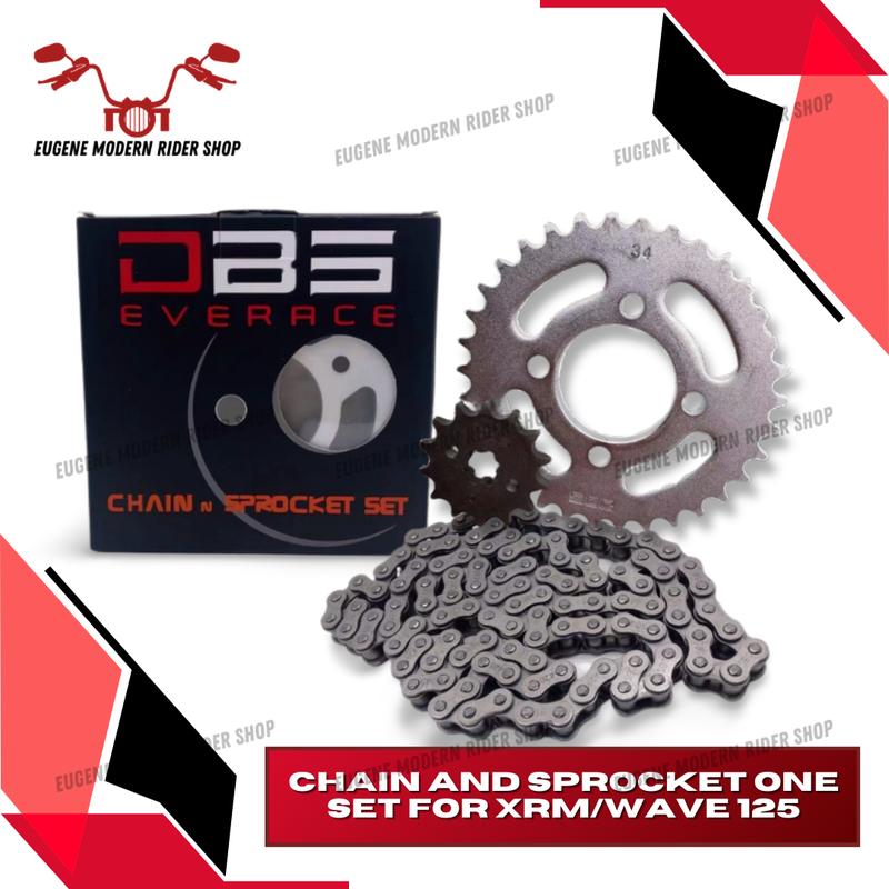 XRM/WAVE 125 DBS CHAIN AND SPROCKET ONE SET FOR XRM/WAVE125 MOTORCYCLE ...