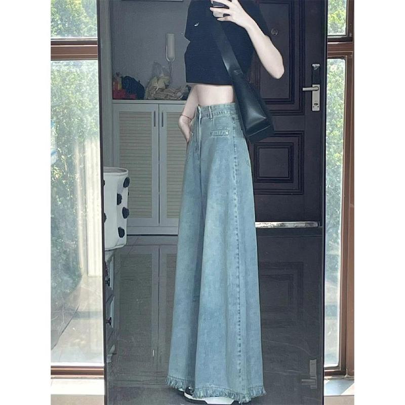 Seluar Jeans Kaki Lebar, Gaya Amerika, Untuk Wanita, Pinggan - TikTok ...