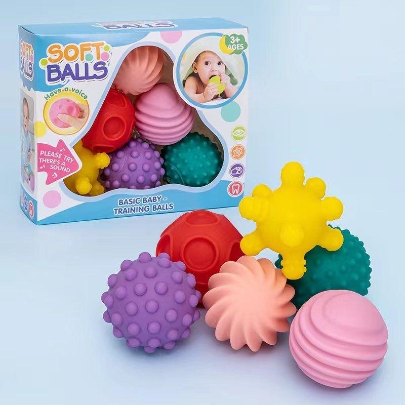 MAIANAN ANAK BOLA SENSORIK BAYI KARAKTER MAINAN BOLA KARET BAYI MAINAN ...