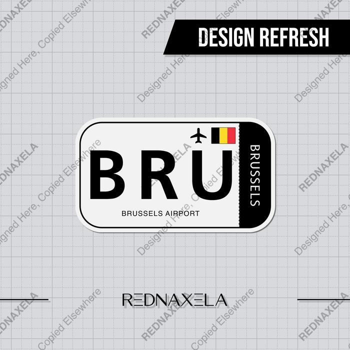 Jual Stiker Vinyl Brussels Airport Code BRU Sign Sticker - Kab. Bogor ...