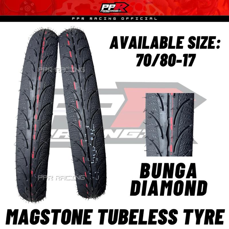 BUNGA MAXXIS DIAMOND MAGSTONE TUBELESS TYRE TAYAR 70/80 GRT - TikTok ...
