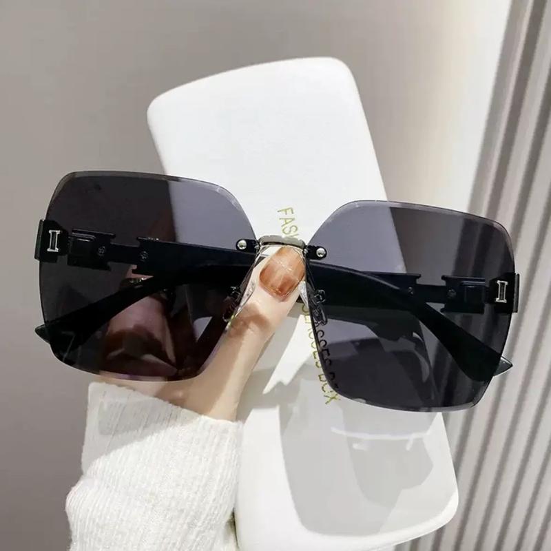 Y091-Borderless sunglasses Internet celebrity women anti-ultraviolet ...