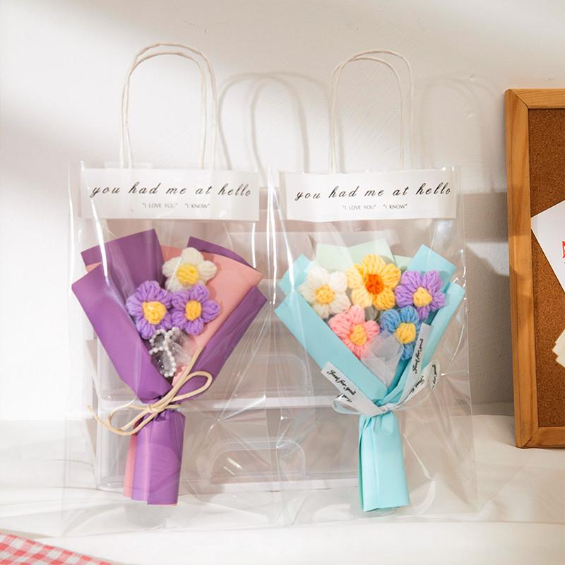 Sejambak Bunga Kraf Mini, Hadiah Hari Valentine, Dengan Beg Hadiah ...