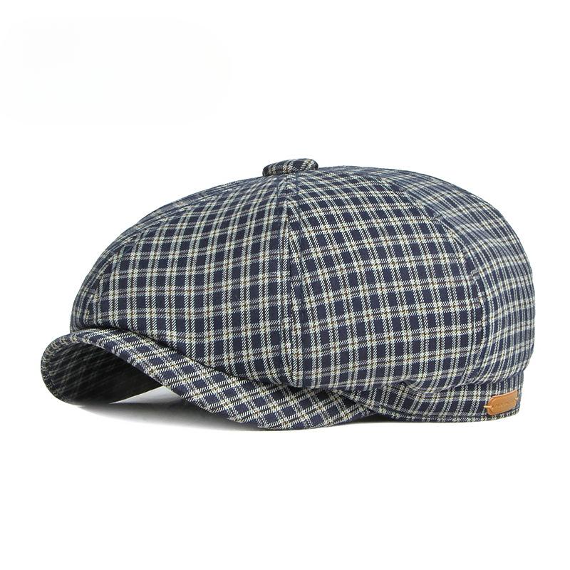 Topi Newsboy, Corak Berpetak, Topi Peaky Oktagonal, Gaya Vintaj ...