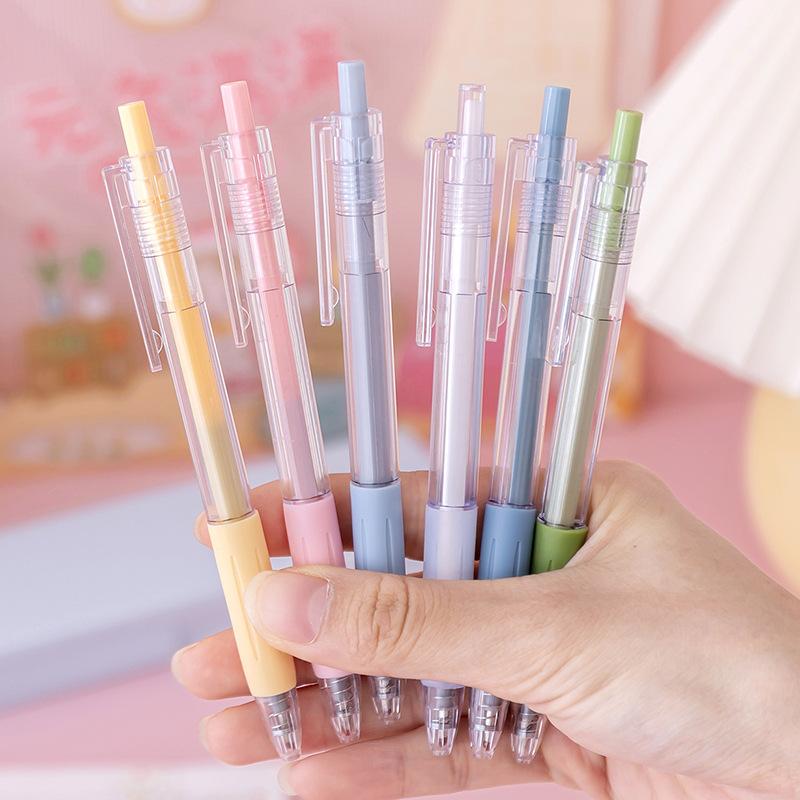6 Pcs/set Orandi Color Small Fresh Press Office Gel Pen Blac - TikTok ...
