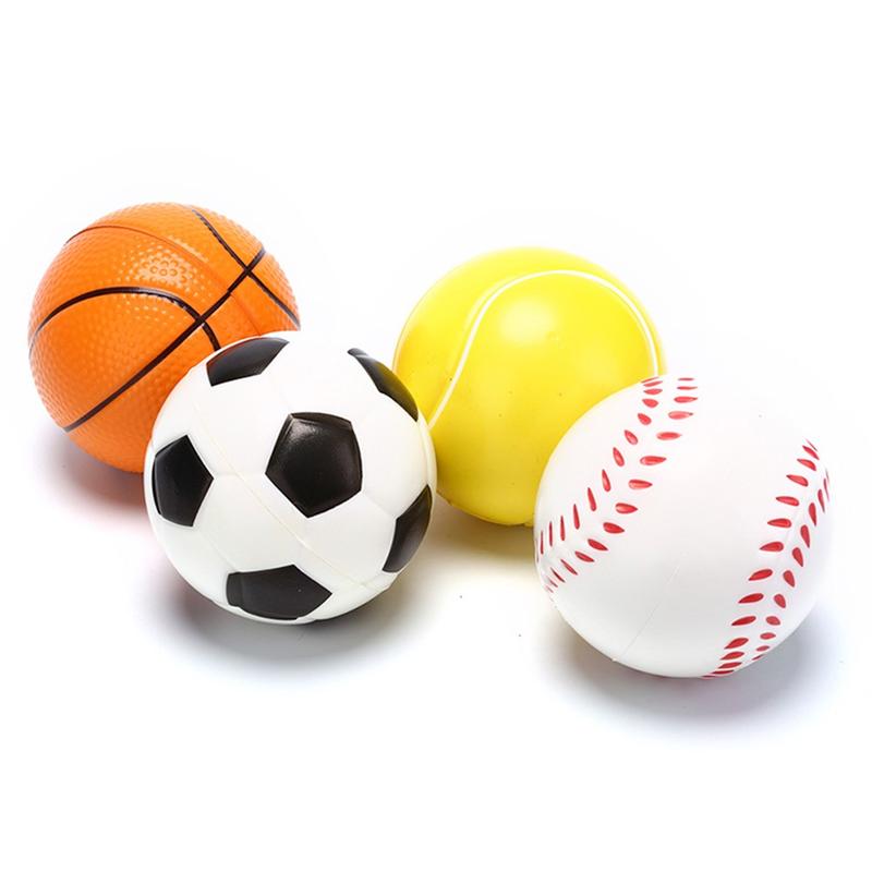 Solid Soft Squeeze Ball Fidget Stress Reliever Toys PU Bouncyball ...