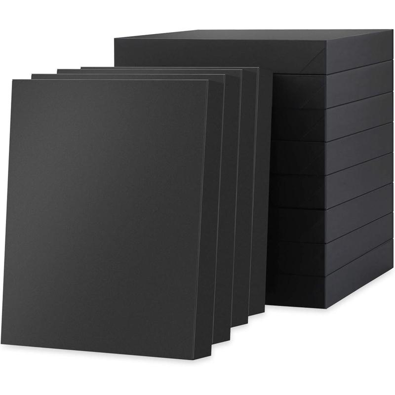 12 Boxes with Lids 11x8.5x1.5 Inches for Clothes, Black Boxes, Apparel ...