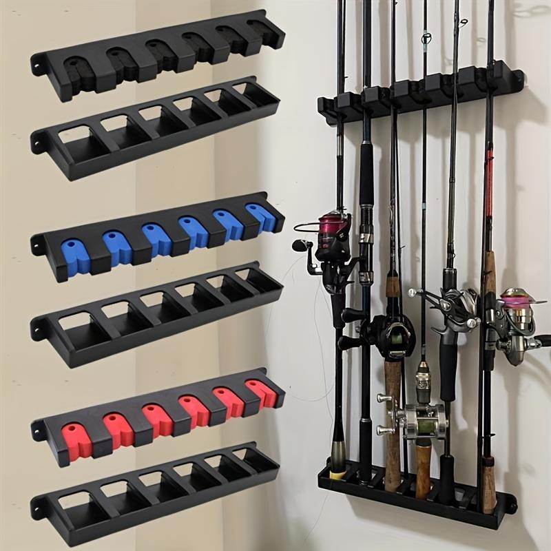 Wall Mounted Fishing Rod Shelf, Easy to Install Black ABS Bracket Shelf ...