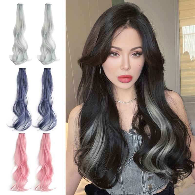 SH One Piece Colored Large Wave Long Curly Wig Ear Hanging Dye - TikTok ...