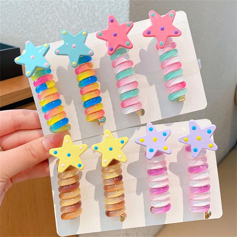 Kawaii Telephone Wire Hair Bands Ponytail Elastic Hair Bands - TikTok ...