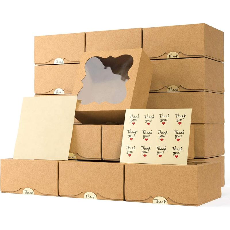 20 Pack Cookie Boxes for Gift Giving - 6X6X3 Inches Bakery Boxes ...