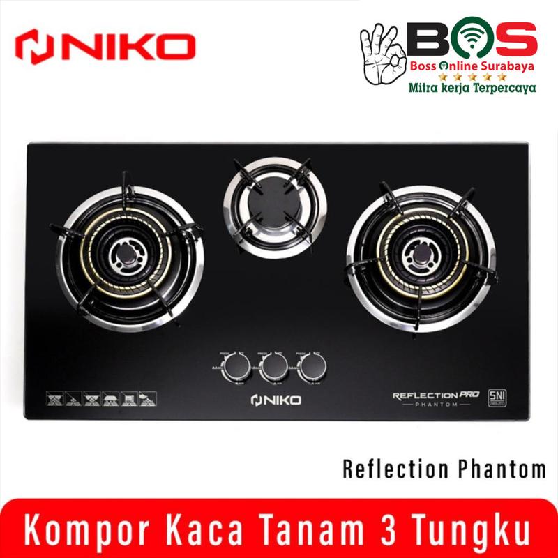 Niko Kompor Kaca Tanam Niko Reflection Pro Phantom Kompor Niko - Shop | Tokopedia