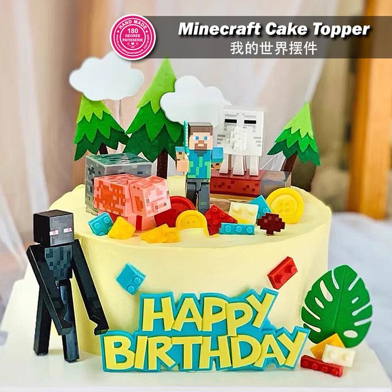 Minecraft Creeper Enderman Steve Cake Topper - TikTok Shop Malaysia