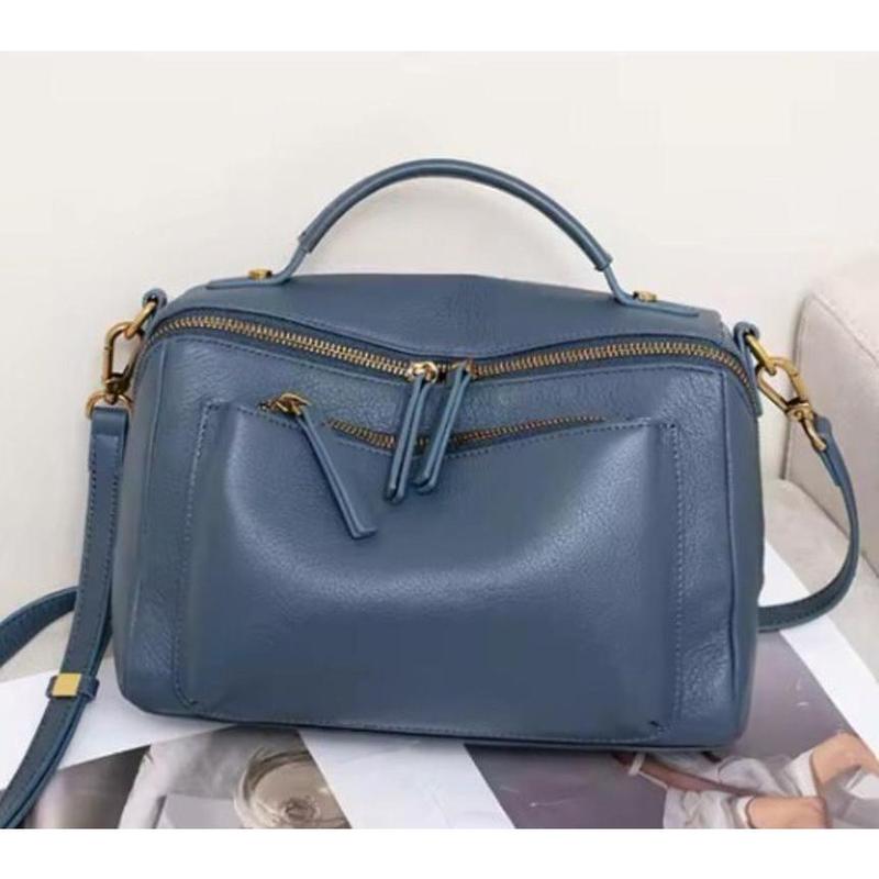 Canny Genuine leather bag with front pouch - TikTok Shop Singapore