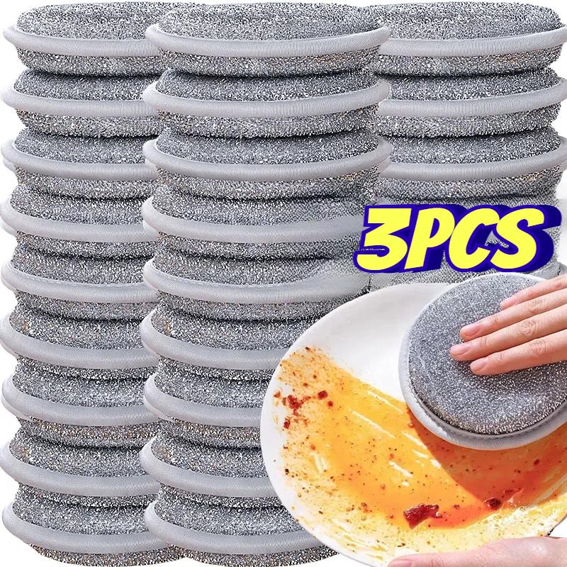 1/3Pcs Double-side Dishwashing Sponges Highly Absorbent Kitchen ...