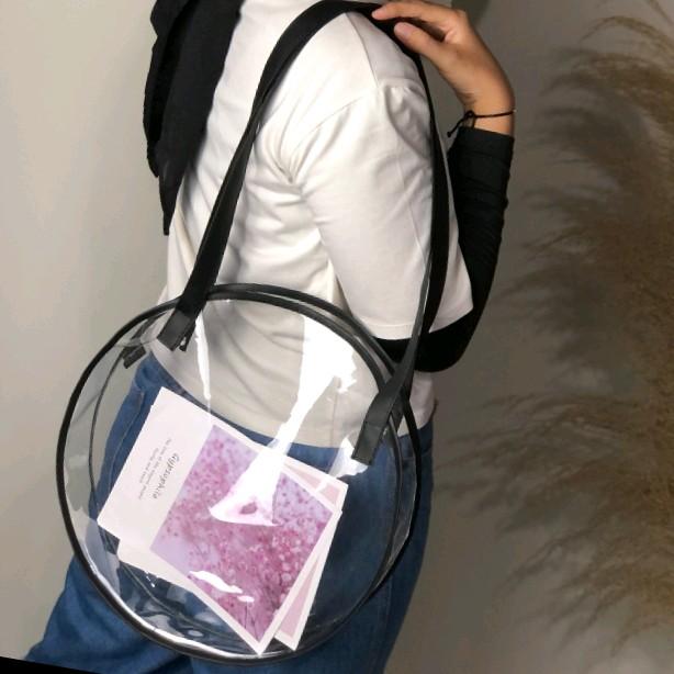 ROUND BAG/TOTEBAG BULAT TRANSPARAN - Shop | Tokopedia