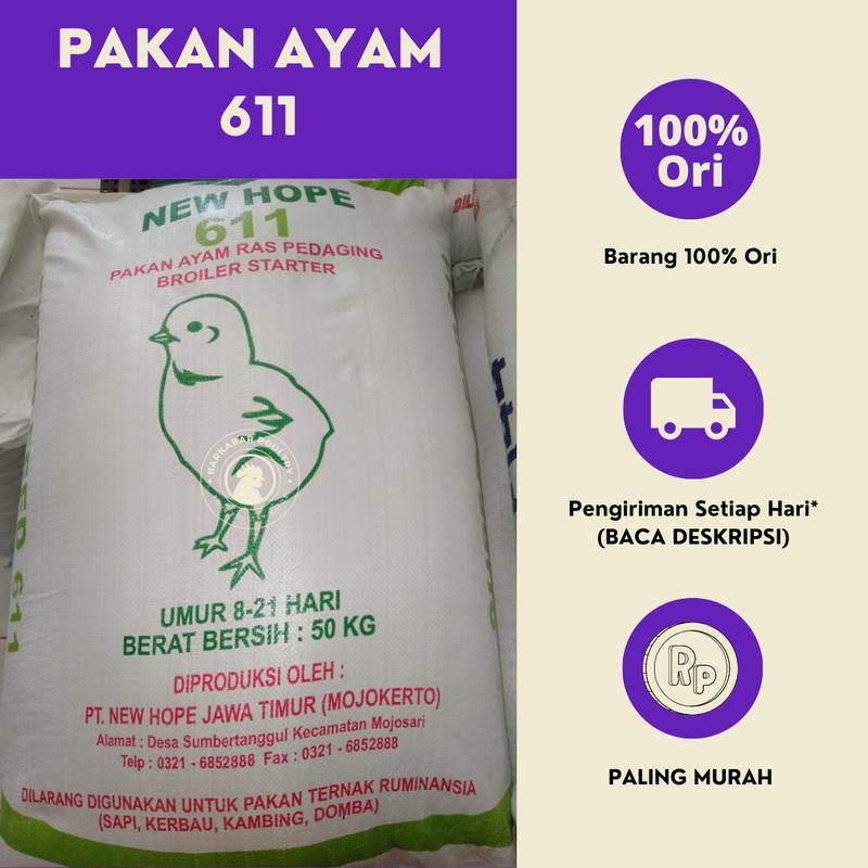 Pakan Ayam Kecil/DOC 611 (1 Kg) - Shop | Tokopedia