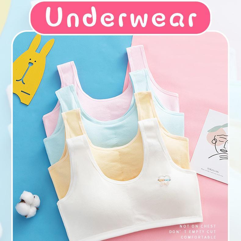 New 9-18 Y Kids training bra Cotton Developing Girls Bra Breathable ...