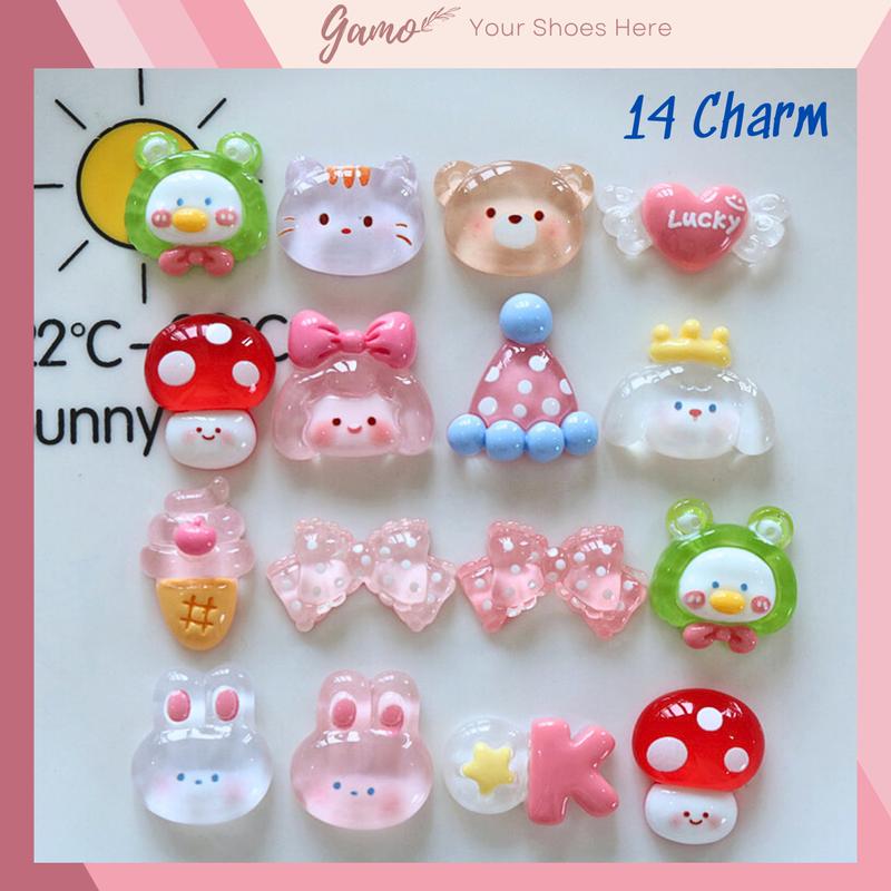 Bộ 14 Sticker, Charm 3D chủ đề Ok trong suốt DIY Gamo gắn Dép, - TikTok ...