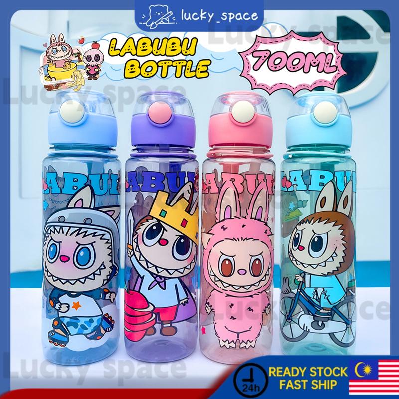 700ml Botol Air Labubu Water Bottle Kids Straw Bpa Free Boto - TikTok ...