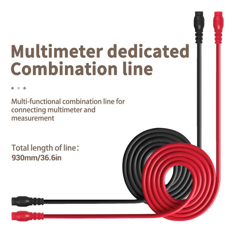 Multimeter Test Leads Kit with Alligator Clips Replacable Probes Mini ...