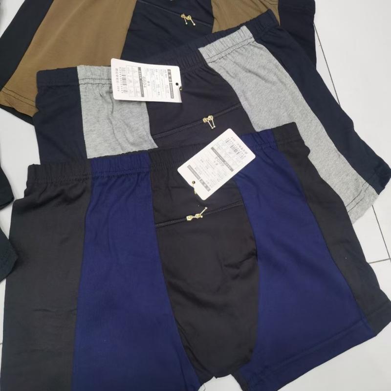 Seluar Boxer Kapas, Untuk Lelaki, dengan Poket dan Zip, Tampalan ...