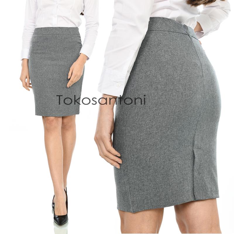 Rok Span Pendek Formal Kantor 3/4 Selutut Premium Quality Slim-fitting ...