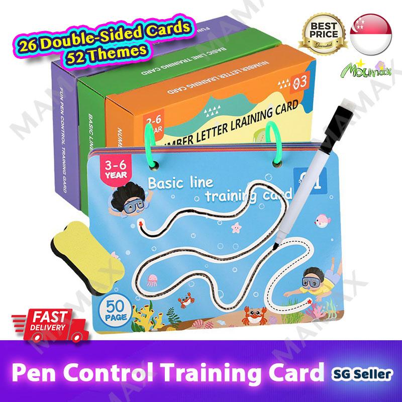 【SG Stock】Kids Pen Control Training Card Reusable&Erasable 5 - TikTok ...