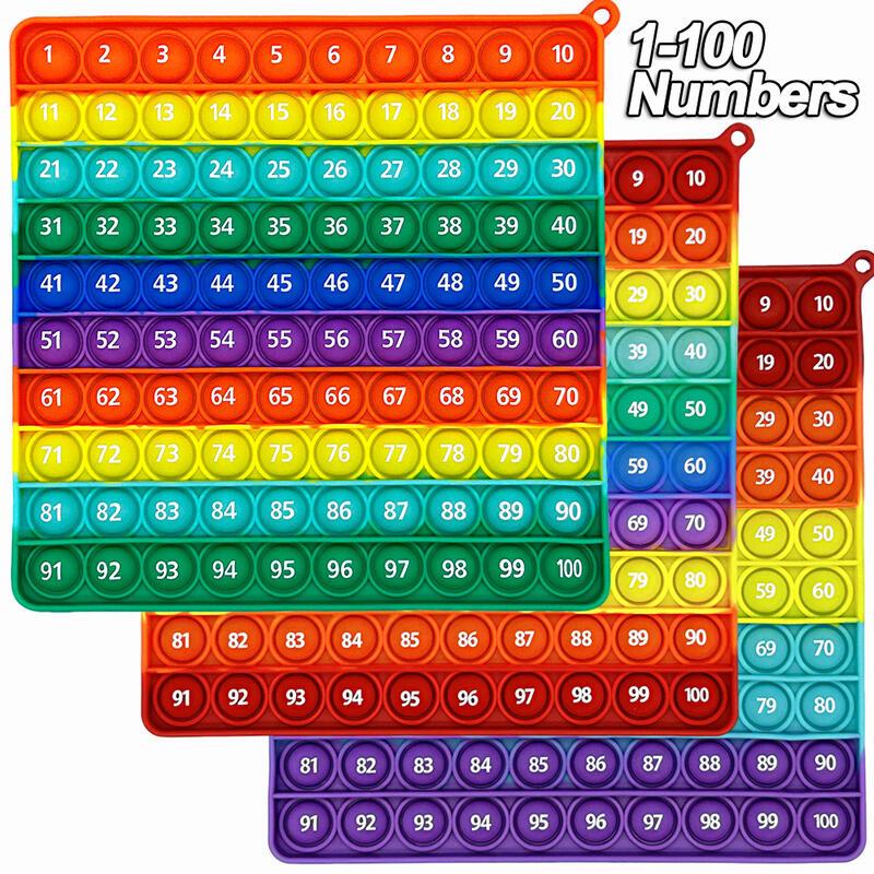 6.8in17.3cm 1-100 Numbers Counting Fidget Toys Stationery Math Activity ...