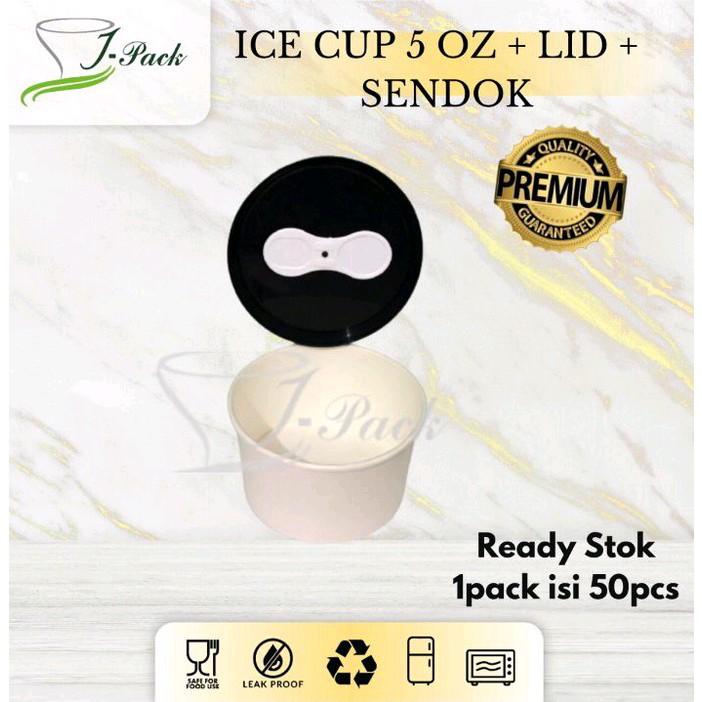Paper Ice Cream Cup 5oz Cold DPE Per-50pcs - Shop | Tokopedia