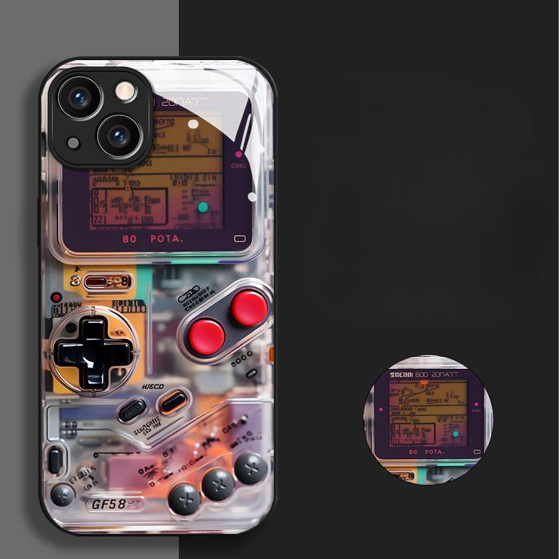 transparent game console pattern,casing for iPhone/Realme/Vivo/Oppo ...