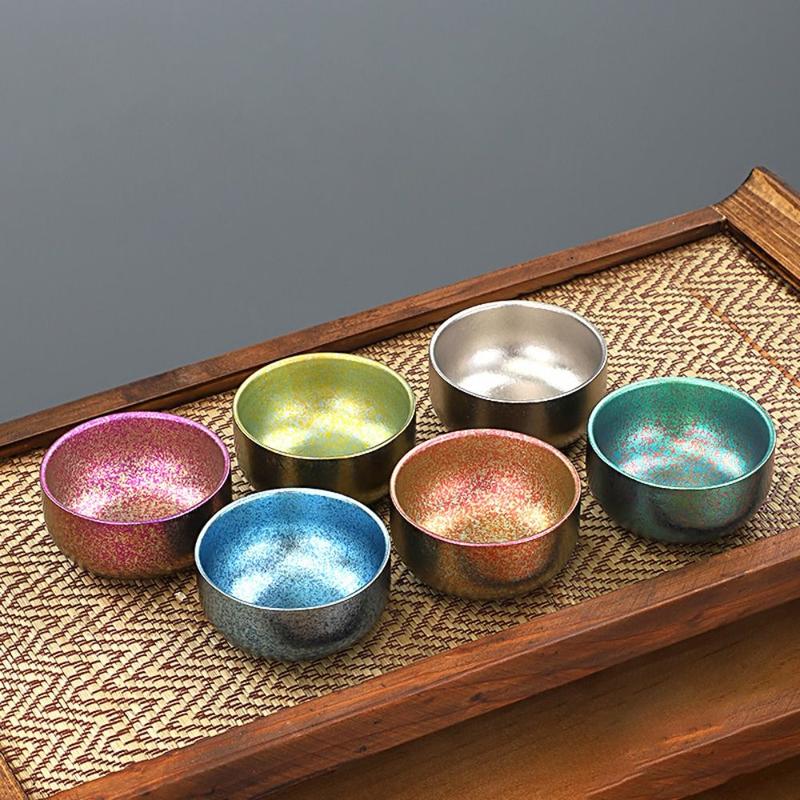 New 45ML Tea Cup Pure Titanium Double-layer Tea Tableware Se - TikTok ...