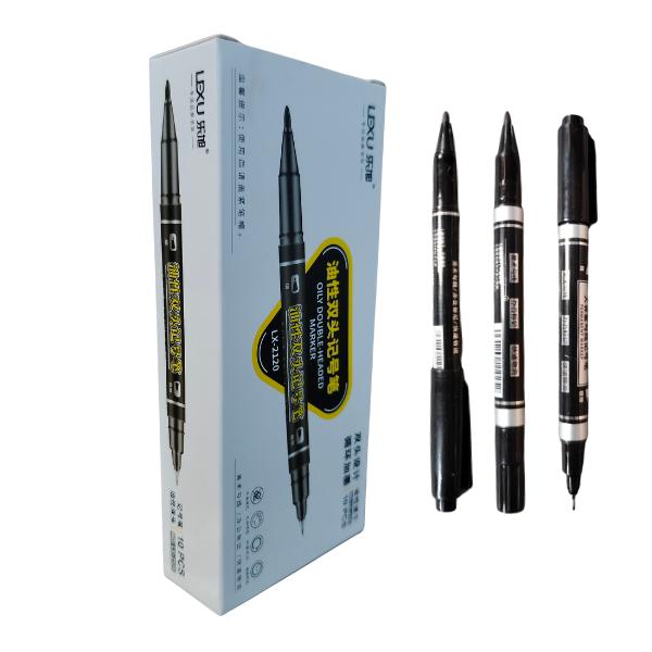 Permanent 2 Head Marker Pen with Fine and Extra Fine Points School ...