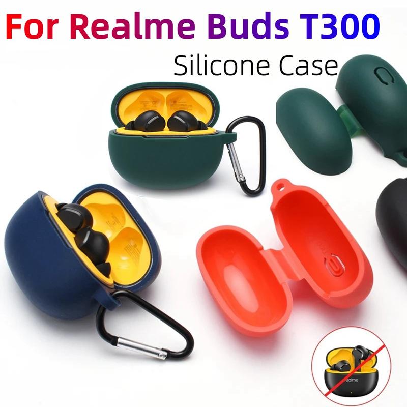 Silicone Case For Realme Buds T300 Soft Protective Case For Realme ...