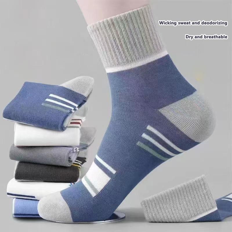 [YYY]Men's Pure Cotton Socks Spring Striped Casual Socks Men's - TikTok ...