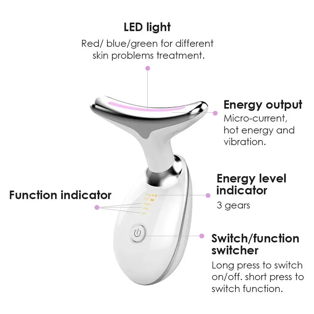Face & Neck Skin Lifting Machine, 1 Piece Face Neck Beauty Device, Face ...