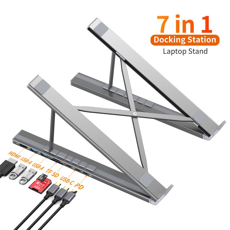 Mukiya 7 in 1 USB C Laptop Docking Station Stand with 4K HDMI, - TikTok ...