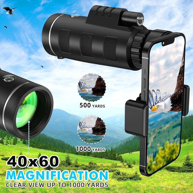 HD Long Range Super Zoom 40x60 Monocular Telescope HD High Power ...