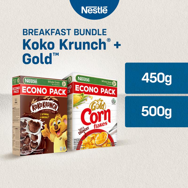 KOKO KRUNCH Breakfast Cereal 450g + GOLD CORN FLAKES Breakfast - TikTok Shop Philippines
