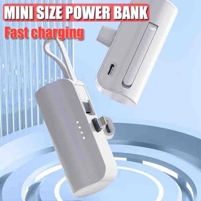 Jual Mini Powerbank Capsul Portable 5000mAh USB Ganda - Lightning ...
