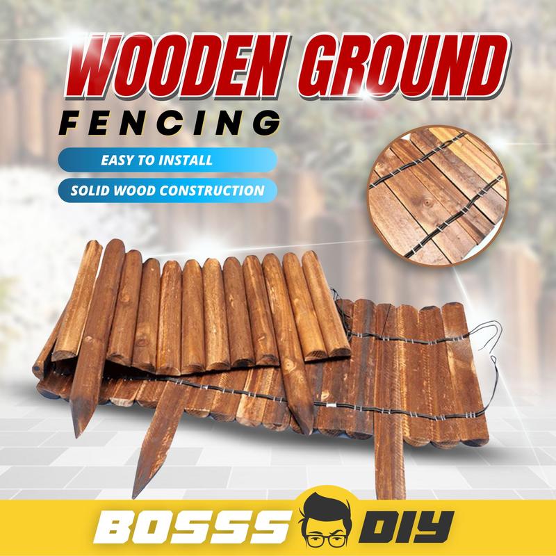 Wooden Ground Fencing Garden Home Decoration Flexible Round Wood ...