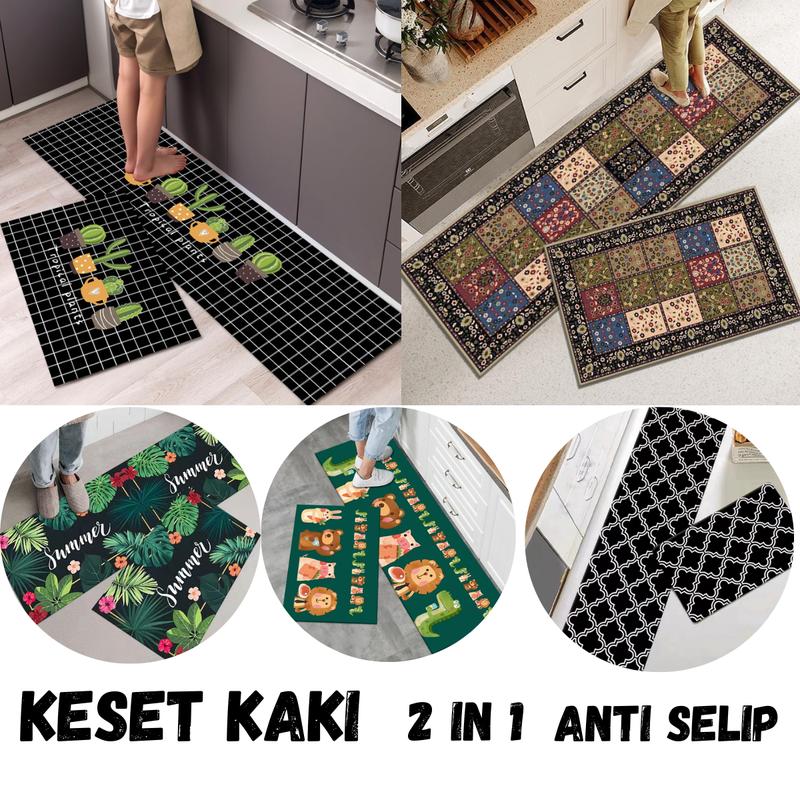 HL0466 Keset 2 in 1 Poliyester Keset Dapur Rumah Kamar Tidur - Shop ...