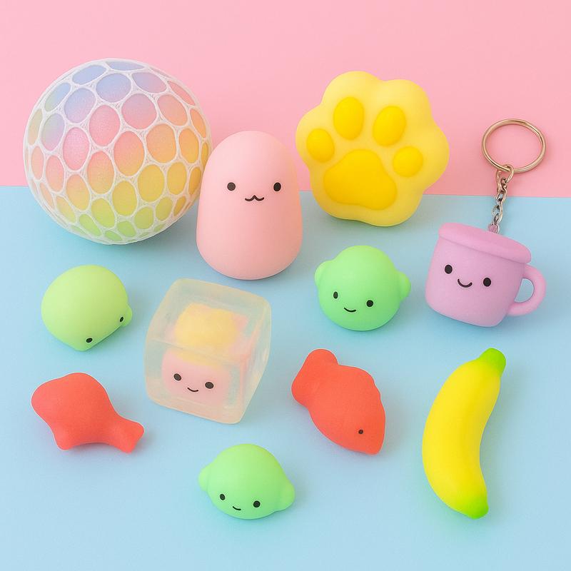 TICTOCTOYS Mainan Lucu Fidget Toy Anti Stress - Squishy Mochi Mesh Ball ...